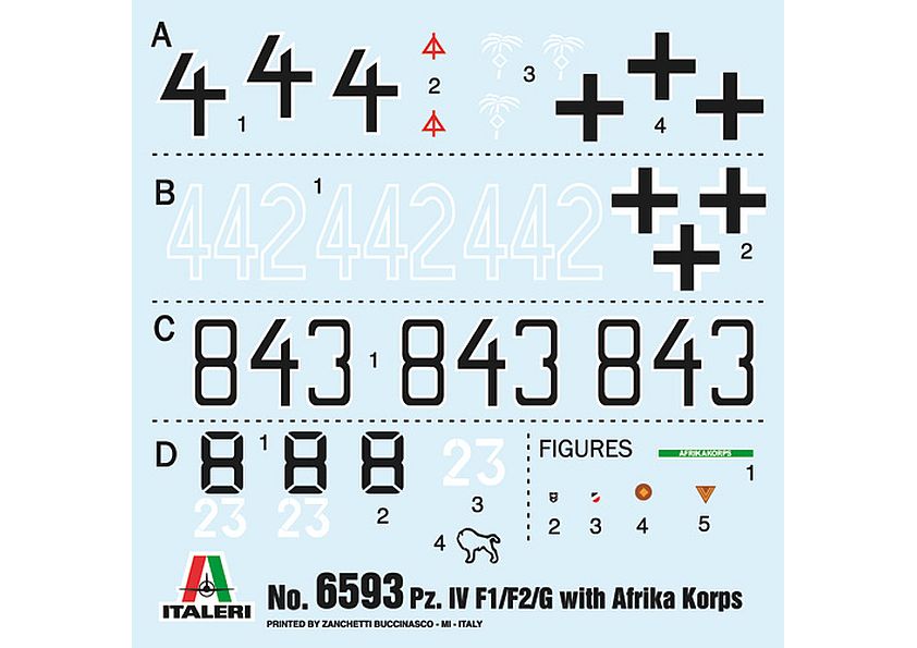 Italeri 6593 Pz.Kpfw.IV F1/F2/G With Afrika Korps Infantry